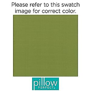 Pillow Perfect Forsyth Solid Indoor/Outdoor Wicker Patio Sofa/Swing Cushion Tufted, Weather and Fade Resistant, 18" x 45", Green