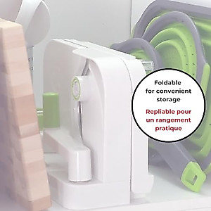 Starfrit Deli Slicer - Slices Meat, Cheese, Bread - 6.5" Stainless Steel Blade - Adjustable Thickness Knob - Nestable for Easy Storage | 2-in-1 Fruit and Vegetable with Bonus Peeler