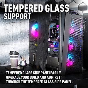 MSI MEG Prospect 700R – 4.3" Touch Panel Display - Tempered Glass Side Panel - Vertical GPU Mount – 4X ARGB 120mm Fan – Liquid Cooling Support up to 360mm Radiator x 1 – Cable Management System