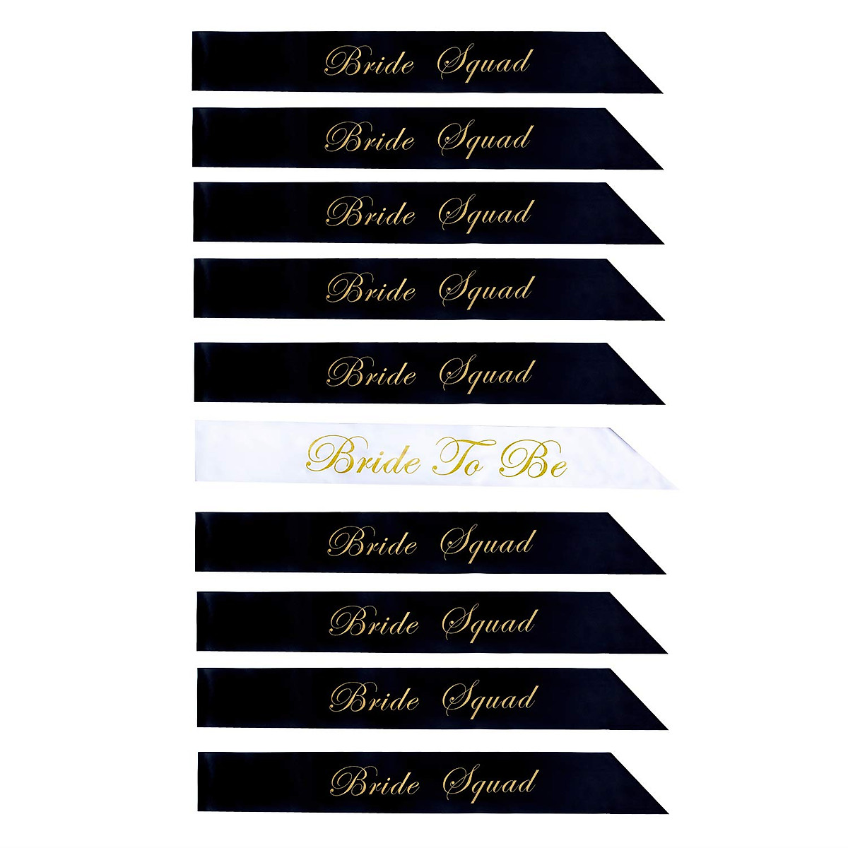 Set of 10 Bride to Be Bride Squad Sashes - Bachelorette Party Sashes Bridal Shower Sash Favors Gift