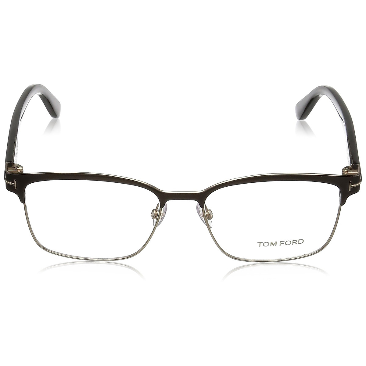 Tom Ford FT5323 Square Metal Optical Brown Rose Gold Eyeglasses TF5323 048 New