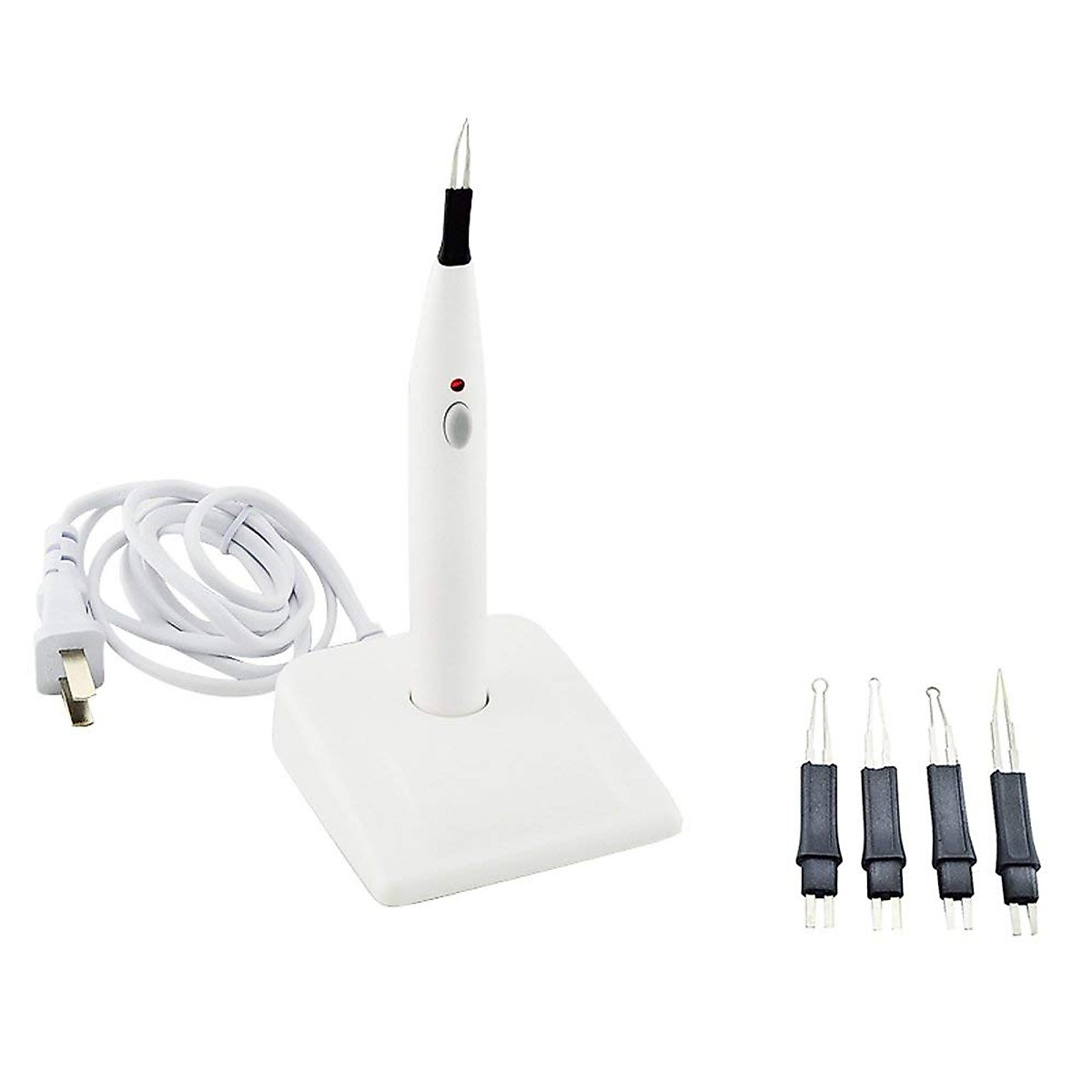 Dent~al Gutta Percha Teeth Gum Cutter Endo Gutta Percha Cutter with 4 Tips 110V