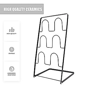 Cabilock 3 Tiers Shoes Rack Entryway Shoes Storage Organizer Metal Slippers Shelf Shoes Stand Space Saving Shoes Storage Shelf for Entryway Living Room Bathroom Black