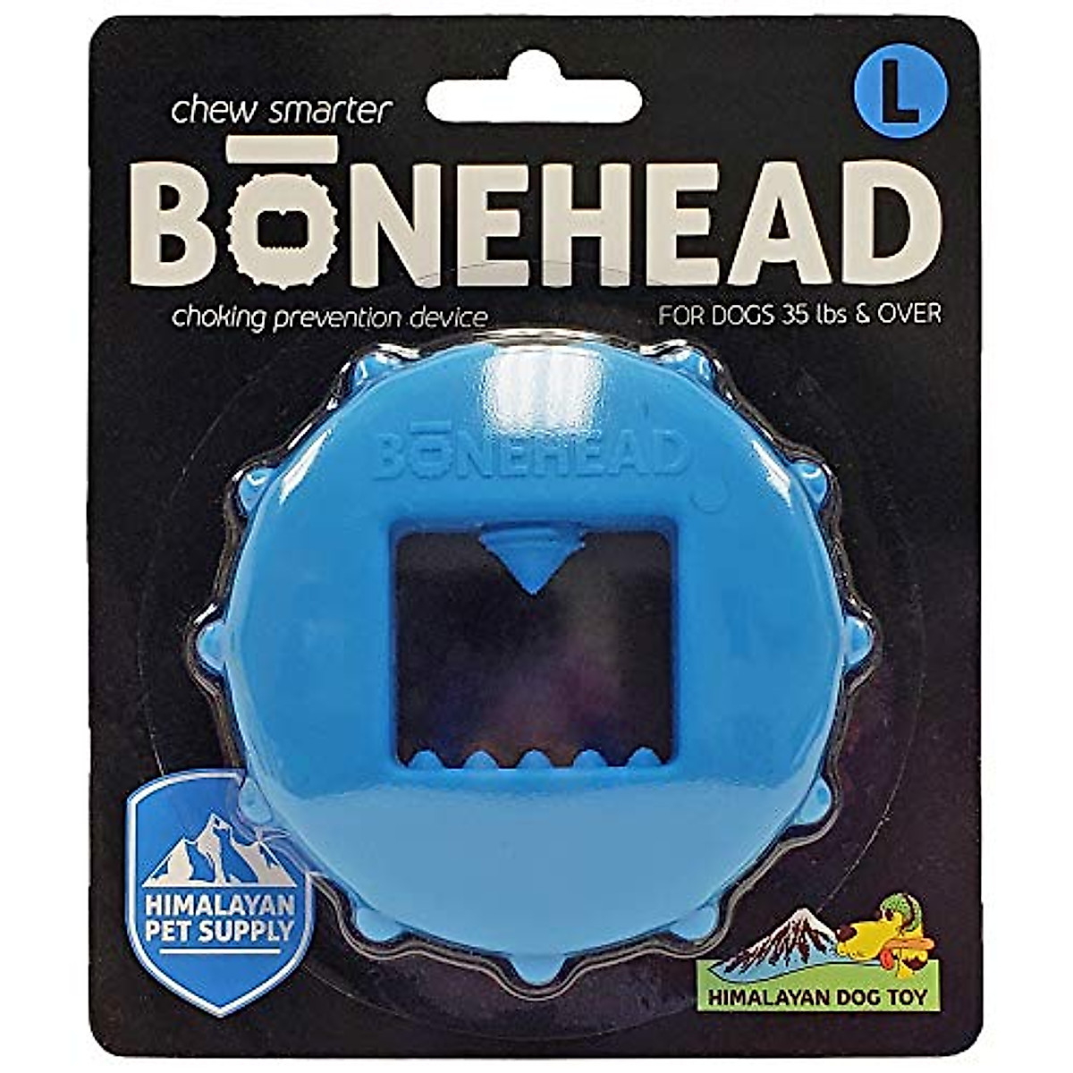 Himalayan Dog Chew Bonehead Large Dog Chew Holder, Secures Chews for Dogs, Chew Smarter and Longer, Stimulate Your Dog, Holds Yak Chews with Screw-in Fastener, 1 Dog Toy