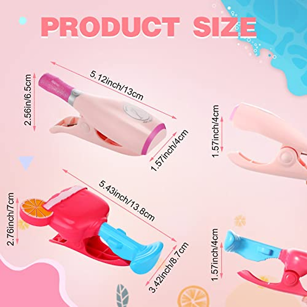 4 Packs Beach Towel Clips Decorative Beach Chair Clips Plastic Windproof Towel Holder Funny Champagne and Margarita Glass Clips Holder for Home Patio and Pool Lounger Accessories