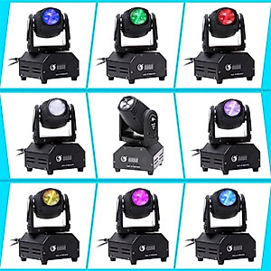 U`King LED Moving Head Light RGBW Beam Lights with DMX for Live Show DJ Disco Events Party Stage Lighting KTV Wedding (1 Pack)