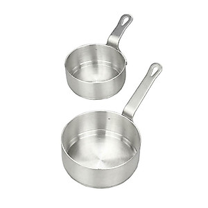 2pcs Mini Sauce Pan, Stainless Steel Milk Pot, Cooking Sauce Cup with Handle