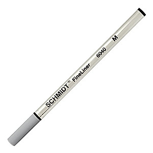 SCHMIDT 6040 Fineliner with Spring Loaded Refill 1.0mm, Point Black, 2 Pack Blister (SC58117)