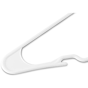 Zoyer Plastic Hangers (20 Pack, White)- Durable Clothes Hangers- Space Saving Shirt Hangers- Slim Coat Hangers- Suit Hangers