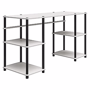 Ameriwood Home Condor Toolless Double Pedestal Computer Desk, White