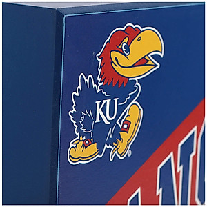 University of Kansas Jayhawks Wood Wall Decor - KU Jayhawks Box Sign for Man Cave, Office or Dorm Room