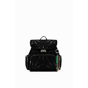 Desigual Women's Accessories Fabric Backpack Medium, Black, One Size