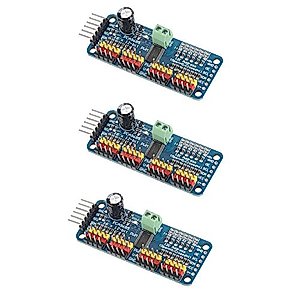 VKLSVAN 3PCS PCA9685 16 CH Channel PWM Servo Motor Driver Board Controller 12 bit IIC Interface Module for Arduino or Raspberry pi