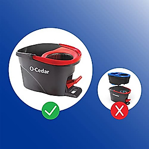 O-Cedar EasyWring Deep Clean Refill (4-Pack) | 40% More Cleaning Power | Microfiber Mop Refill Compatible with O-Cedar EasyWring Spin Mop & Bucket System