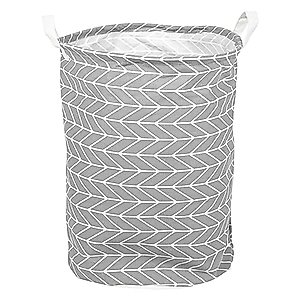 STOBAZA 2pcs Large Bathroom Round with Baby Home Container Room Freestanding Foldable Cotton Collection Baskets Laundry Linen Storage Nursery Blankets Collapsible Organizing Tall