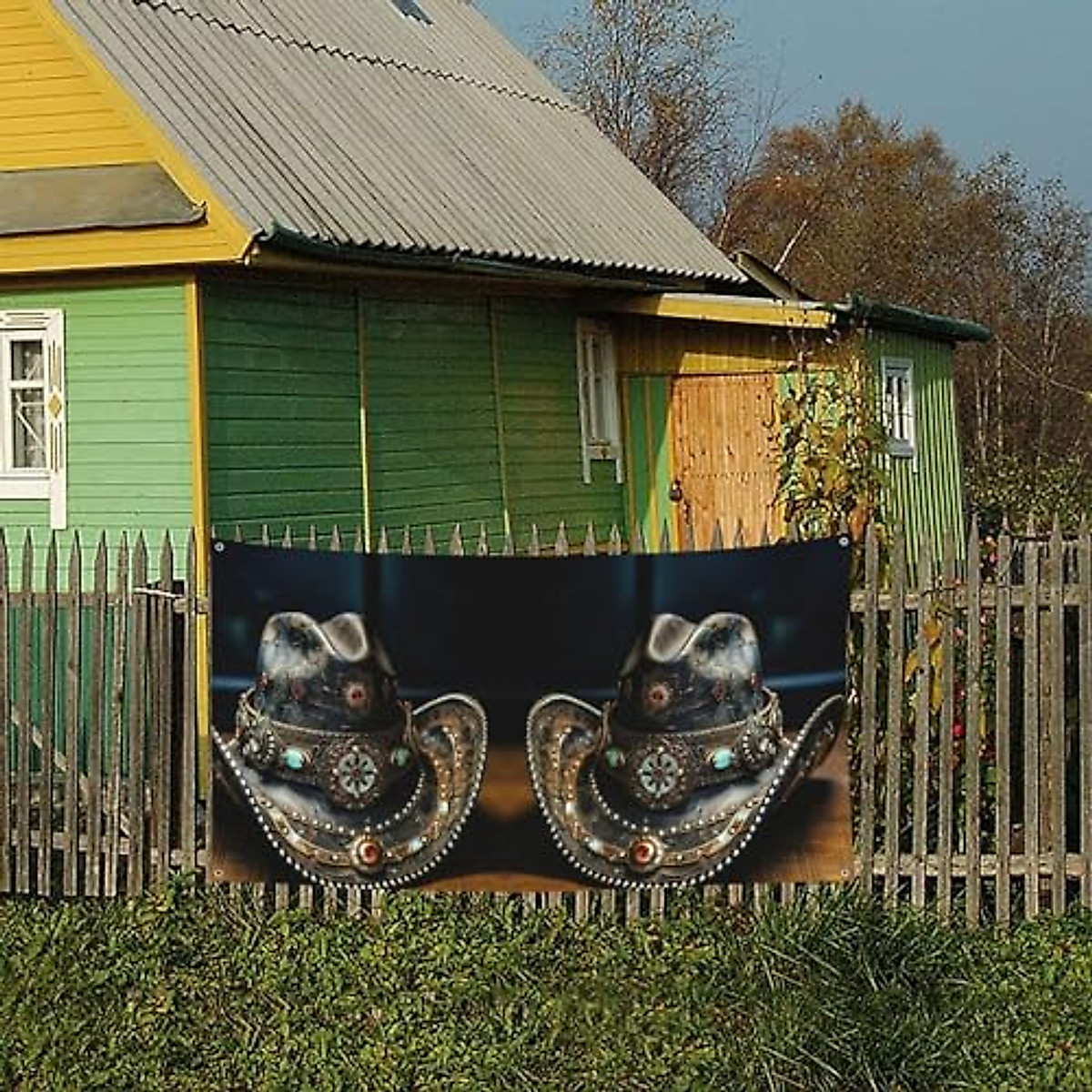 American West Rodeo Hat Personalized Party Banners-Vibrant Party Decorations For Birthday Parties And Events