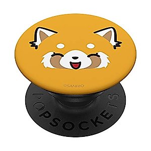 Aggretsuko Happy Face PopSockets Stand for Smartphones and Tablets PopSockets PopGrip: Swappable Grip for Phones & Tablets