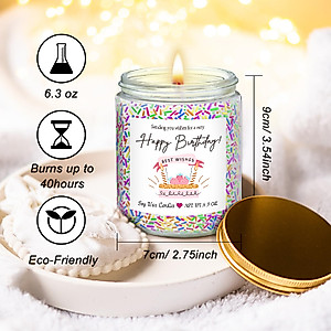 Birthday Gifts for Women Birthday Cake Candles Gifts for Best Friends Women Happy Birthday Gift for Women Female Sister Mom Wife Her Girlfriend Coworker Bestie Womens Birthday Gifts Candles for Cake