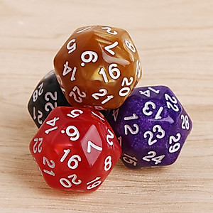OTGO 6pcs/Set 32mm 30 Sides Acrylic Polyhedral Dice Set