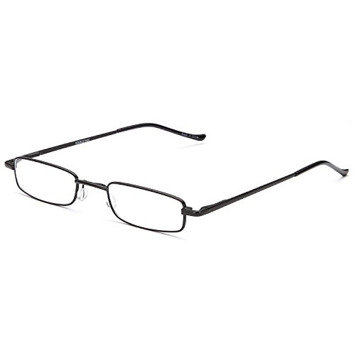 DOUBLETAKE Reading Glasses - 2 Pairs Slim Pocket Readers w Pen Clip Case - 1.50