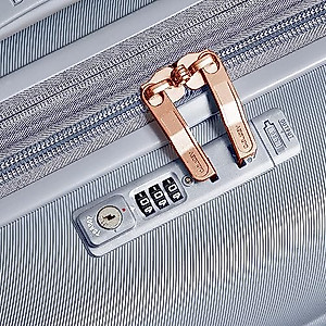 DELSEY Paris Cruise 3.0 Hardside Expandable Luggage with Spinner Wheels, Platinum, Carry on 21 Inch