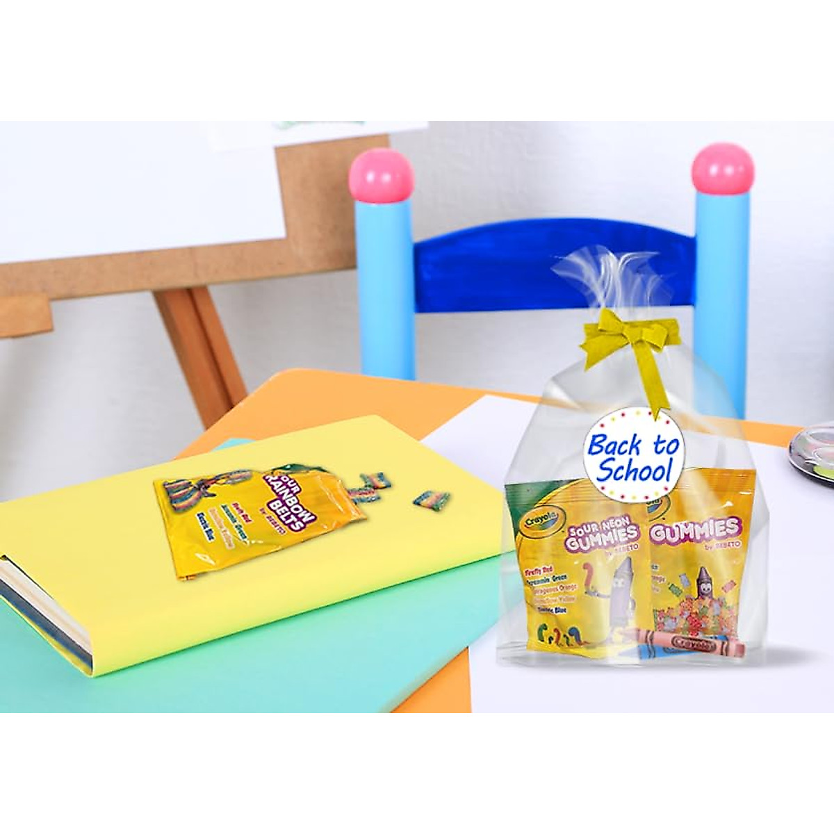 Crayola Assorted Gummy Variety Pack, Back to School & Halloween Treat - Candies with Real Fruit Juice - Sweet & Sour Candy Mix - Individually Wrapped 22 Bags (13.2 oz) by Kervan