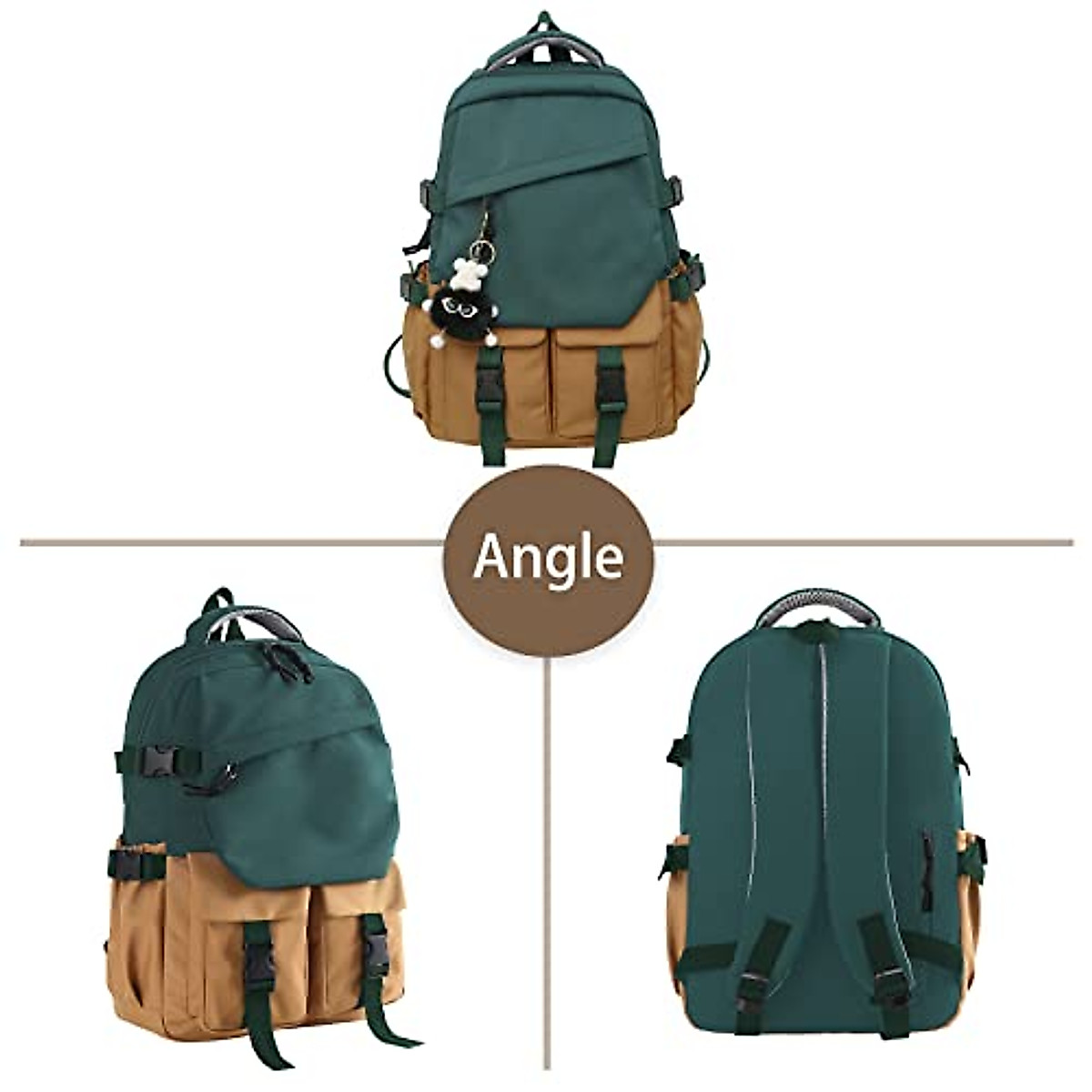 BASICPOWER Middle School Bags for Girls Boys, Lightweight College Backpack for Teens Bookbag Travel Bag