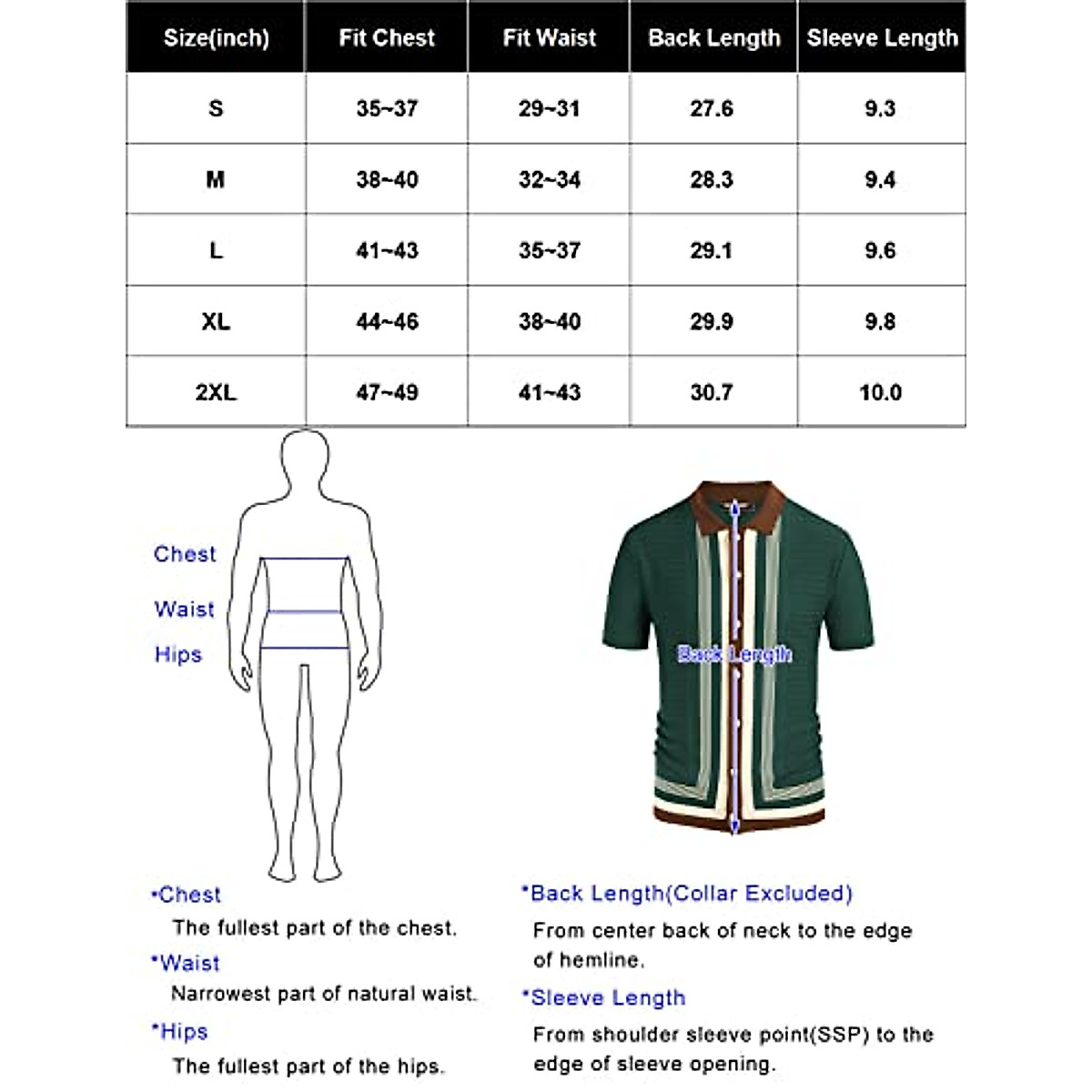 Mens Short Sleeve Vintage Stripe Knit Polo Shirts 60s Retro Sweater Polo Beige M