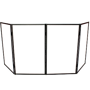 Prox XF-5X3048B 5 Panel Black Frame DJ Facade W-Stainless Quick Release 180 Deg. Hinges