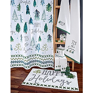 Avanti Linens Christmas Trees Collection Hand Towel, White