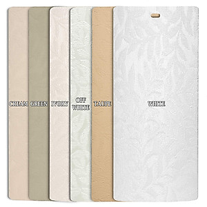 DALIX Rainforest Off White Vertical Blind Texture Sliding Door 82.5 Qty 5 Pack