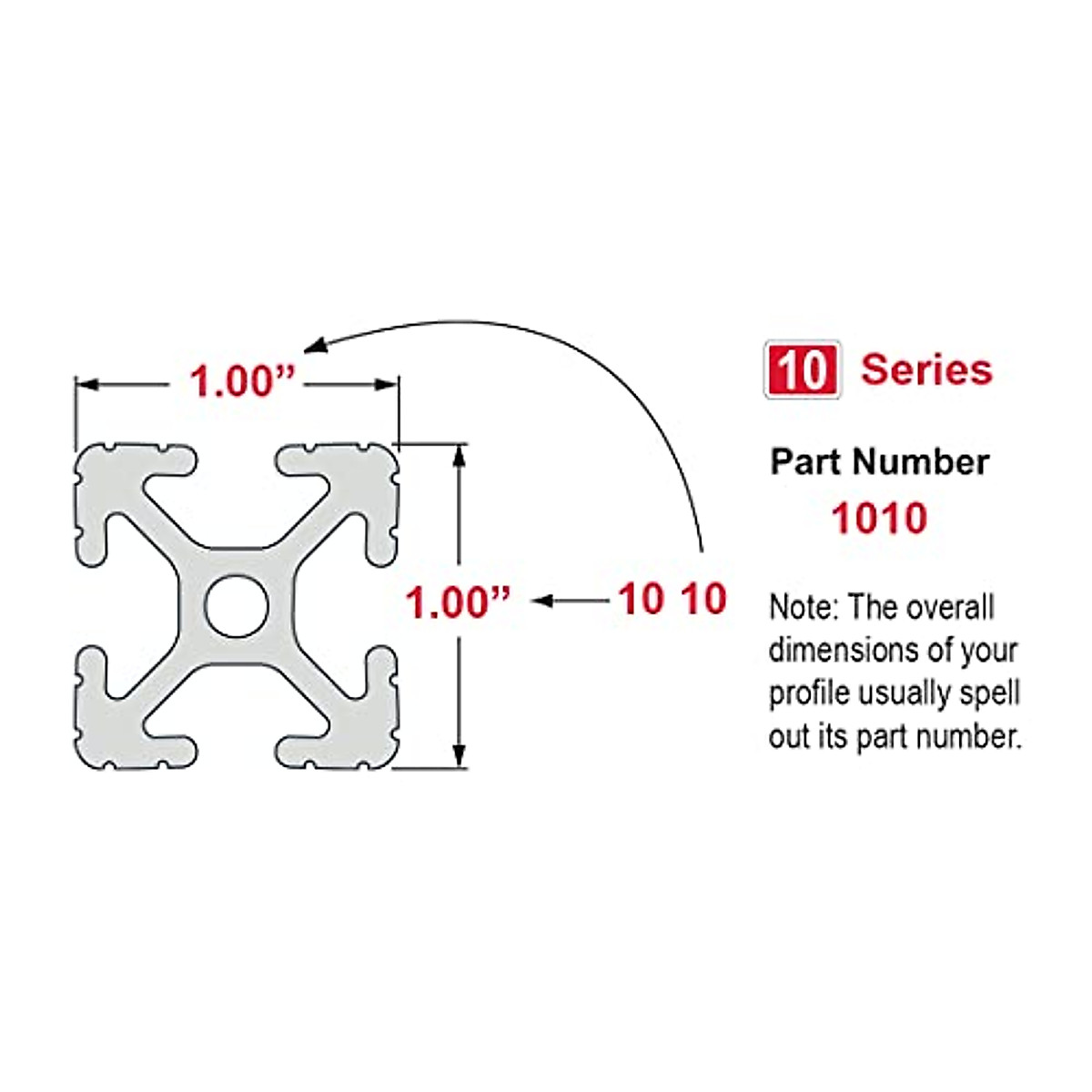 8020, 1010, 10 Series 1 Inch x 1 Inch T-Slotted Aluminum Extrusion DIY Extruded Linear Slot Bar Rail 80/20 (89" Long, Clear Anodize)