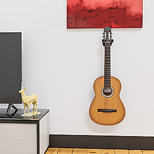 NATIKON Adjustable Guitar Wall Hanger 6.5 inches with Secure Wall Mount Hook