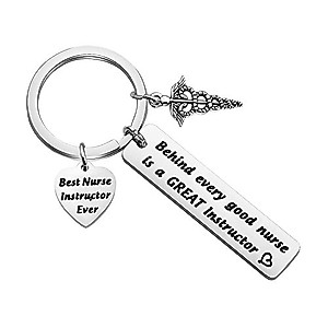 MAOFAED Best Nurse Instructor Ever Keychain (Nurse Instructor Keychain)