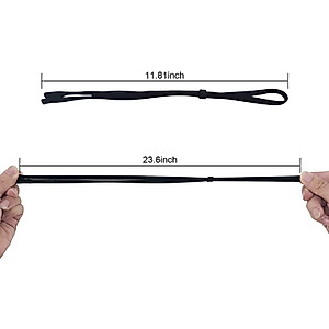 SHINKODA Black Glasses Strap, Sports Sunglasses & Eyeglasses Holder Straps for Men Women, String Holder, Neck Lanyard Cord, Adjustable Rope Eyewear Keeper Strap, Pack of 6