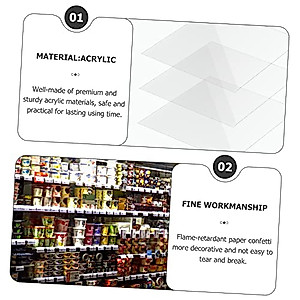 Outanaya 3pcs Acrylic Partition Acrylic Closet Dividers Nail- Shelf Dividers Kitchen Splitters Dividers Nail- Acrylic Dividers Closet Shelf Divider Dividers for Shelves Transparent