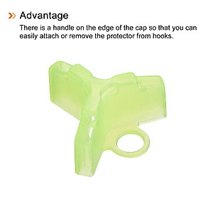 PATIKIL Fishing Hook Bonnets, 100 Pack Plastic Treble Hook Covers Hook Safety Caps Protectors Fit for Standard Size 1, 2, 3, Fluorescent Yellow