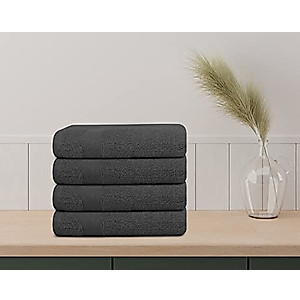 Softolle Premium 600 GSM Hand Towels –100% Combed Ring Spun Cotton Hand Towel - Pack of 6 Luxury Hand Towels - Highly Absorbent and Ultra Soft 16" x 30" inches (Grey)