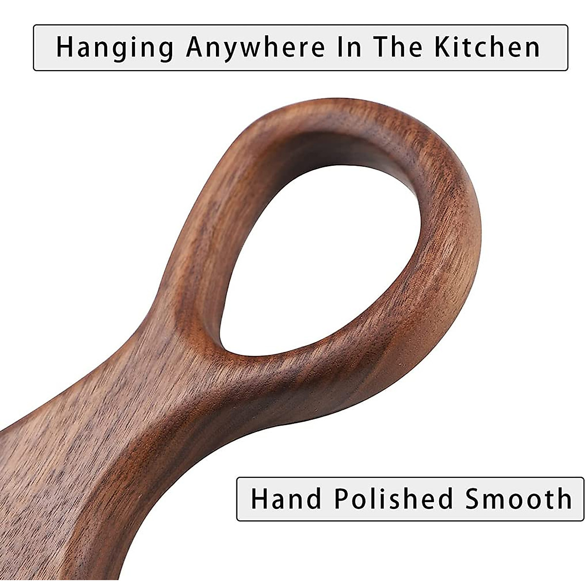 AXUYU Perfect Anniversary, Wedding, Housewarming Gifts for The Couple Cutting Board 2pcs Black Walnut Wood Cutting Board Set with Handle Decorative Serving Charcuterie Board for Kitchen