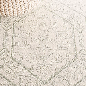 Safavieh Adirondack Collection 4' x 6' Sage/Ivory ADR108W Oriental Medallion Non-Shedding Entryway Living Room Foyer Bedroom Accent Rug