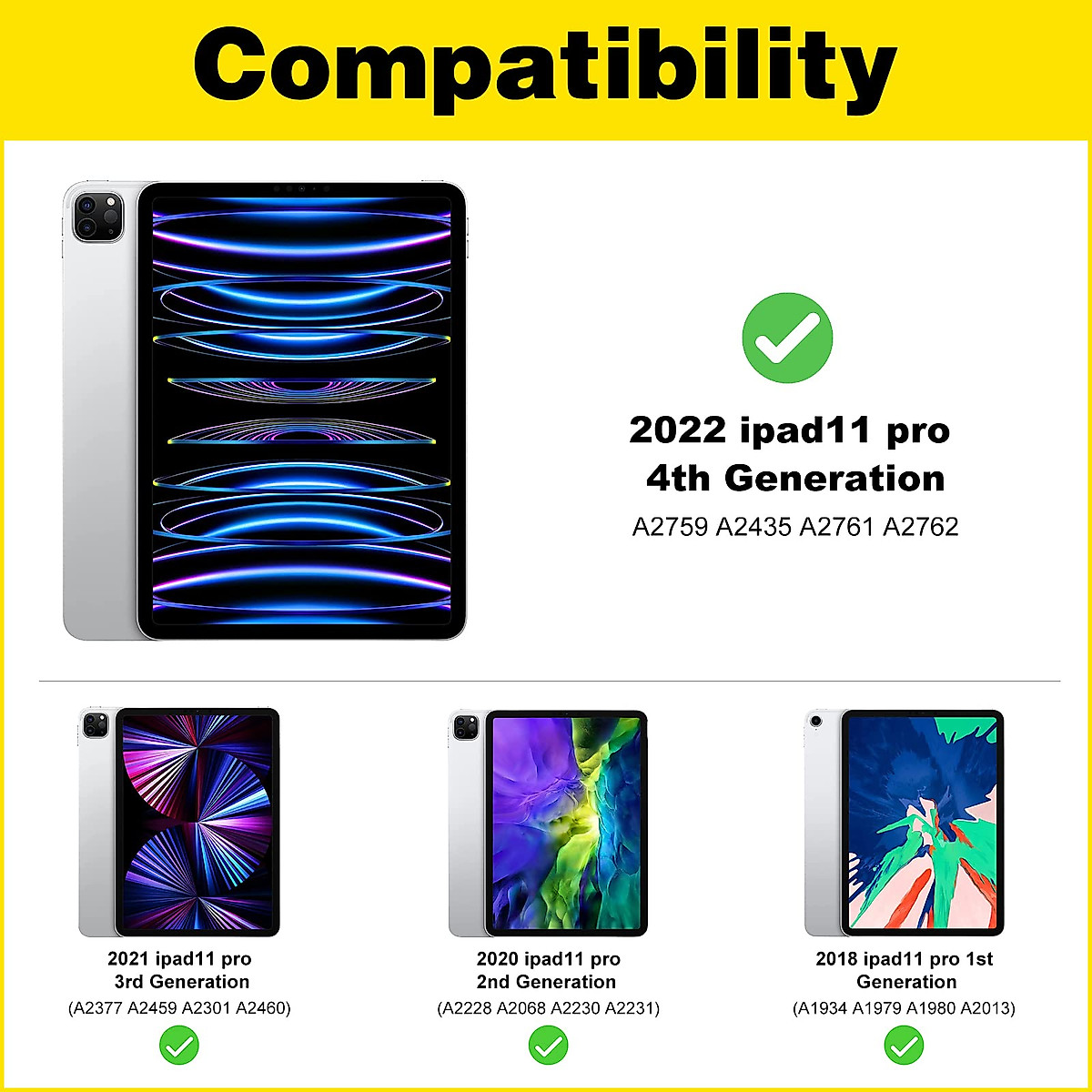 ProCase Privacy Screen Protector for iPad Pro 11 4th 3rd 2nd 1st 2022 2021 2020 2018, Anti-Spy Tempered Glass Film Guard -1 Pack