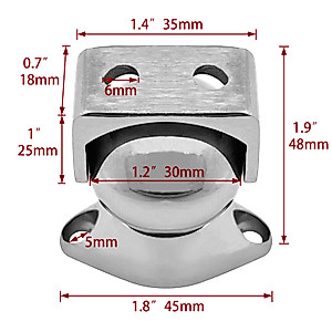 ISURE MARINE Door Stopper 316 Stainless Steel Door Stopper Magnet Door Holder Catch Installation for Yacht Boat Motorhome