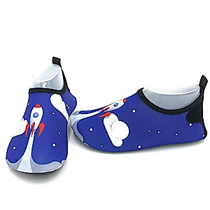 Children Thin and Breathable Swimming Shoes Water Park Cartoon Rubber Soled Beach Socks Shoes Size 4 Toddler Sneaker (Blue, 12-18 Months)
