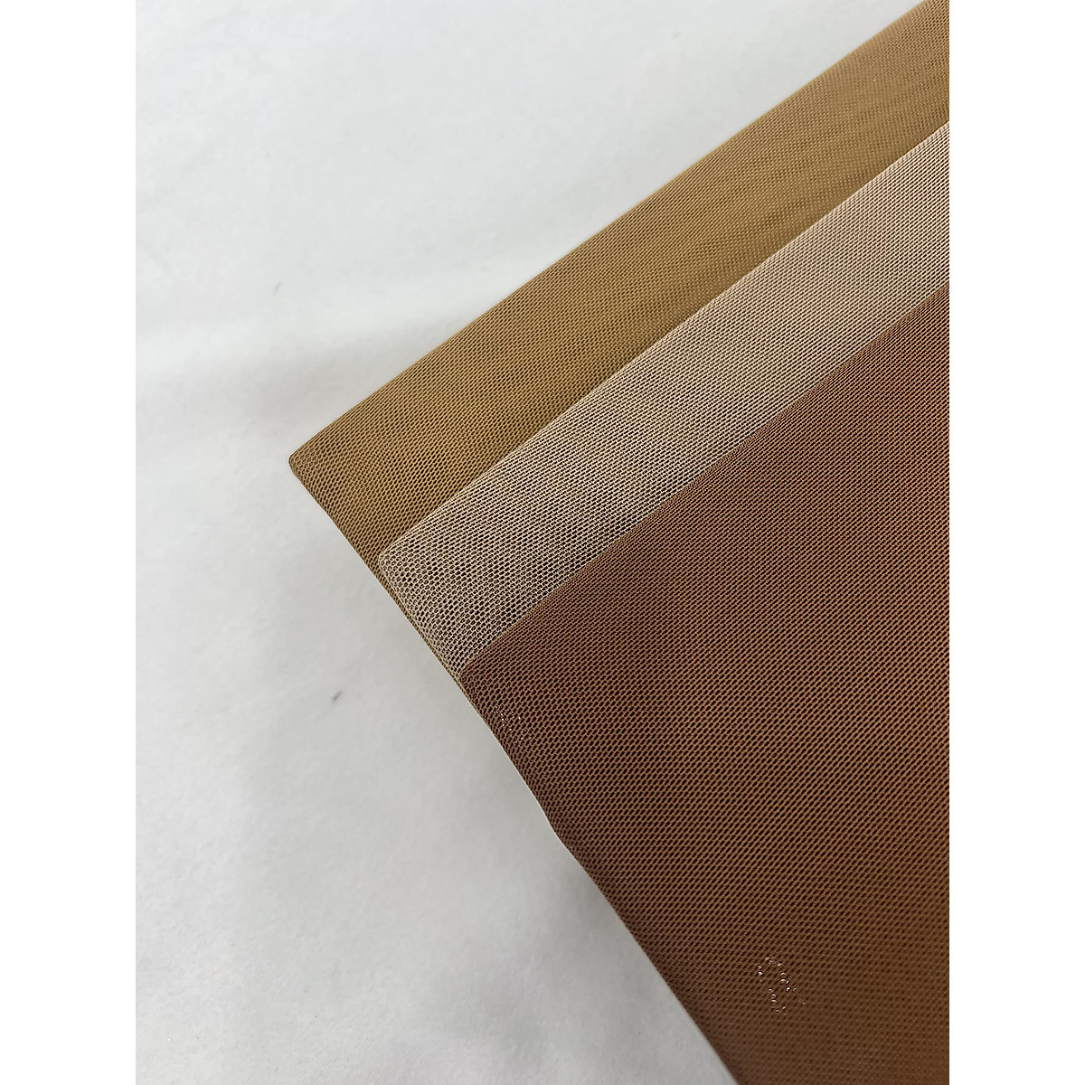 Tulle,Power Mesh,mesh Fabric, Skin Nude Fabric, Soft Touch Stretch Tulle 3 Yards M2 (Brown Nude)