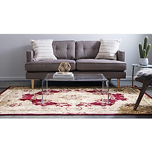 Unique Loom Versailles Collection Area Rug - Charles (5' 3" x 8' Rectangle Red/Cream)