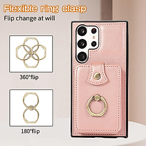 Phone Flip Case Premium Leather 2 in 1 Wallet Case Compatible with Samsung Galaxy A12 5G,Magnetic Closure Purse W Rotation Ring Stand/Card Slots Holde/Lanyard Crossbody Shockproof Protective Phone Cas