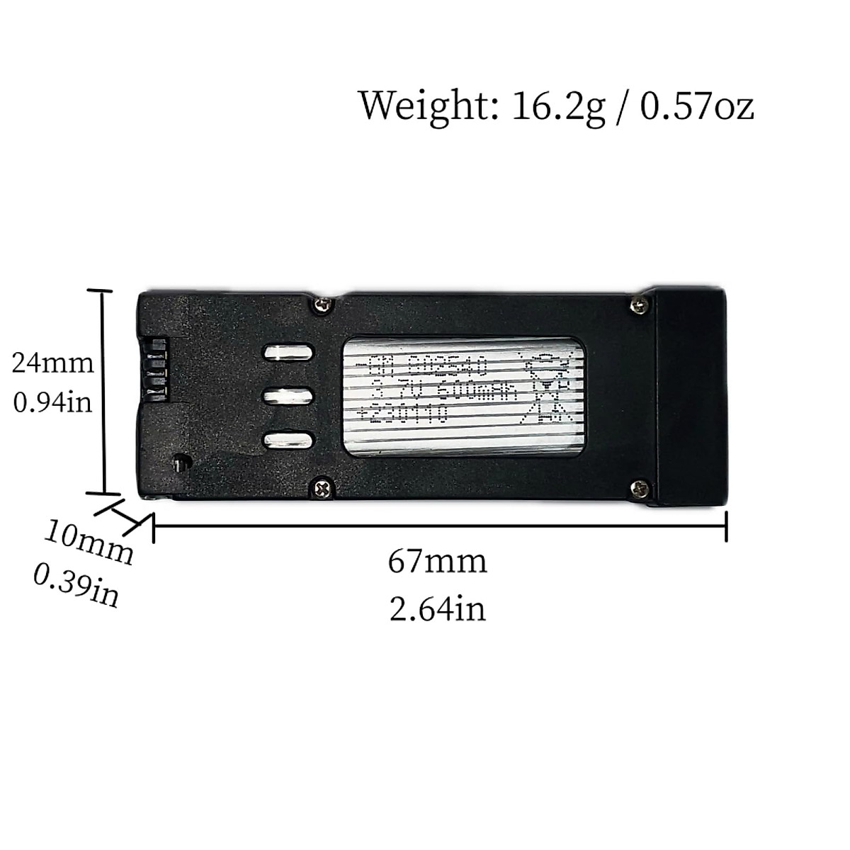VOCTI 3.7V 600mAh Battery for E58 S168 JY019 JD-19 Foldable Drone Original Battery RC Aircraft Battery Accessory with USB Charging Cable (3 Pack)
