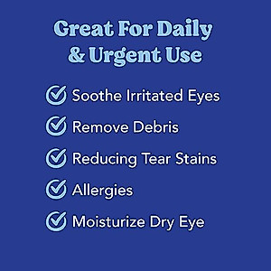 ANGELS' EYES Multi-Purpose Sterile Eye Wash 4 oz Eye Cleaner and Rinse, Tear Stain Reducer for Allergies, Debris, Mucus, Irritation and Weepy Eyes for All Dogs with Boric Acid