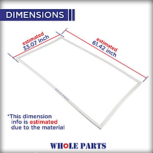 Whole Parts Refrigerator/Freezer Door Seal Gasket Part# 5304505529 - Replacement & Compatible with Some Crosley, Frigidaire and Kenmore Refrigerators or Freezers