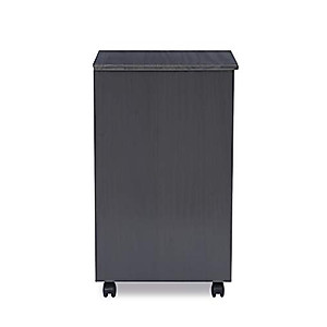 Linon Home Decor Products Corinne Six Drawer Storage, Grey Rolling Cart